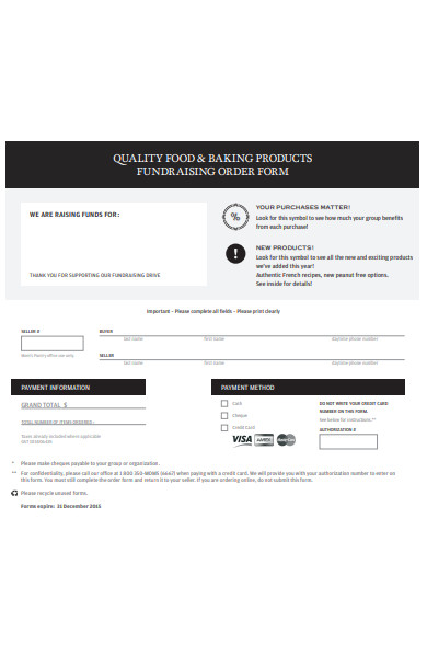 FREE 40+ Food Order Form Samples, PDF, MS Word, Google Docs