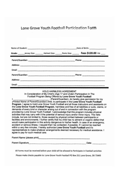 FREE 50+ Participation Forms in PDF | MS Word