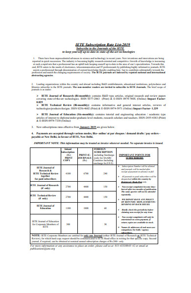 FREE 40+ Subscribe Forms in PDF | Ms Word (doc.)