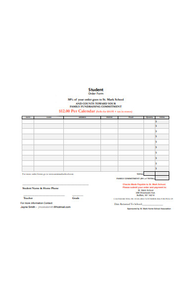 FREE 32+ Fundraising Order Forms in PDF | MS Word | XLS
