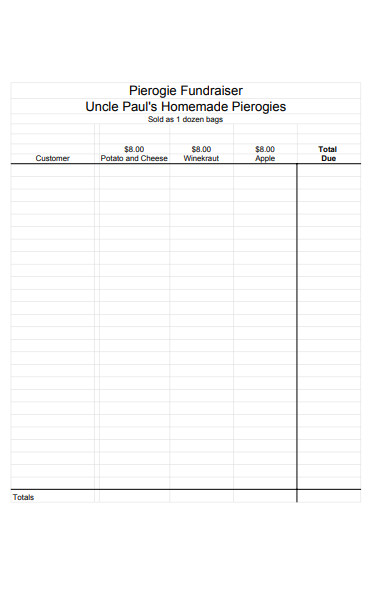 FREE 32+ Fundraising Order Forms in PDF | MS Word | XLS