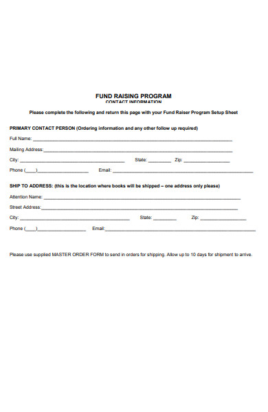 FREE 32+ Fundraising Order Forms in PDF | MS Word | XLS