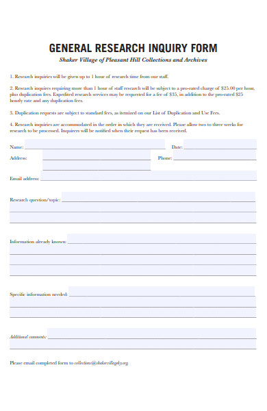 FREE 50+ Inquiry Forms in PDF | MS Word (doc.)