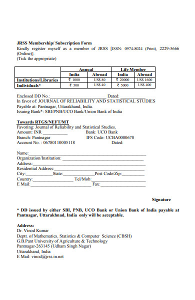 FREE 40+ Subscribe Forms in PDF | Ms Word (doc.)
