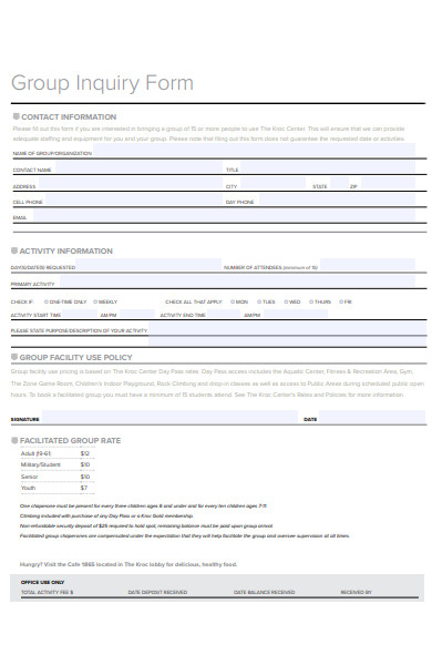 FREE 50+ Inquiry Forms in PDF | MS Word (doc.)