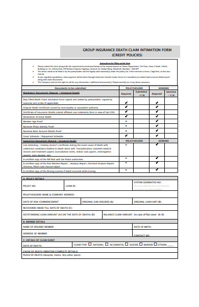 FREE 25+ Insurance Forms in PDF | MS Word