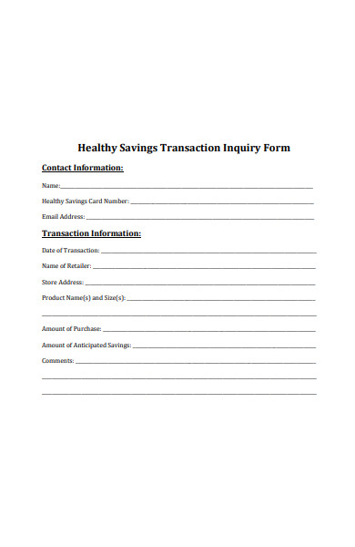 FREE 50+ Inquiry Forms in PDF | MS Word (doc.)
