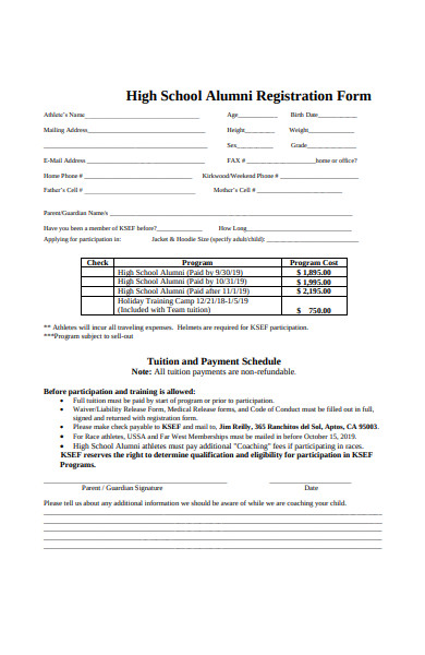 FREE 40+ Alumni Registration Forms in PDF | MS Word