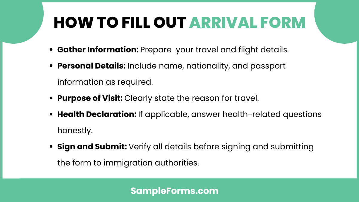 FREE 29+ Arrival Form Samples, PDF, MS Word, Google Docs