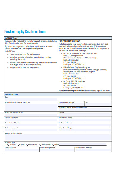 FREE 50+ Inquiry Forms in PDF | MS Word (doc.)