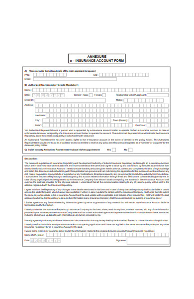 FREE 25+ Insurance Forms in PDF | MS Word