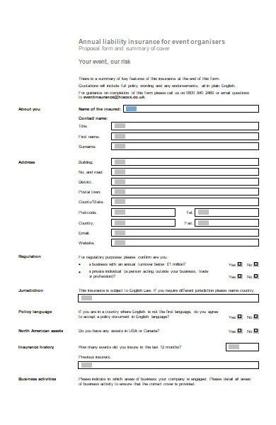 FREE 25+ Insurance Forms in PDF | MS Word