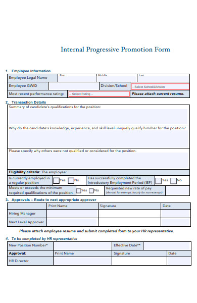 FREE 50+ Promotion Forms in PDF | MS Word