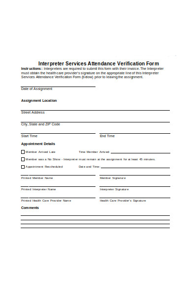 FREE 30+ Attendance Verification Forms in PDF | MS Word