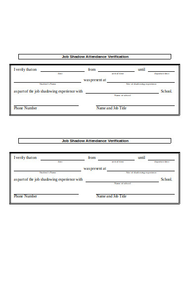 FREE 30+ Attendance Verification Forms in PDF | MS Word