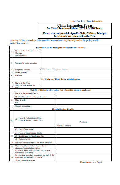 FREE 25+ Insurance Forms in PDF | MS Word