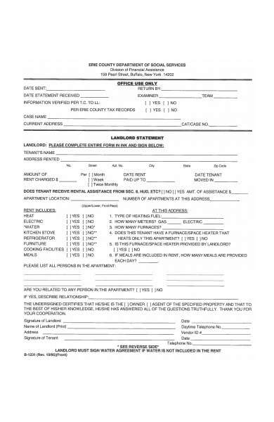 FREE 30+ Landlord and Tenant Forms in PDF | Ms Word | XLS