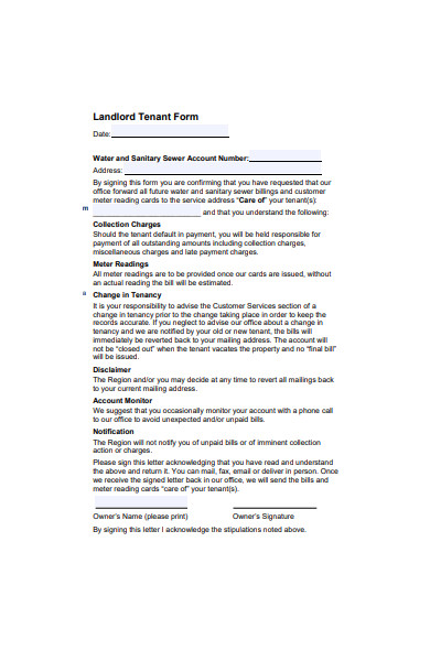 FREE 30+ Landlord and Tenant Forms in PDF | Ms Word | XLS