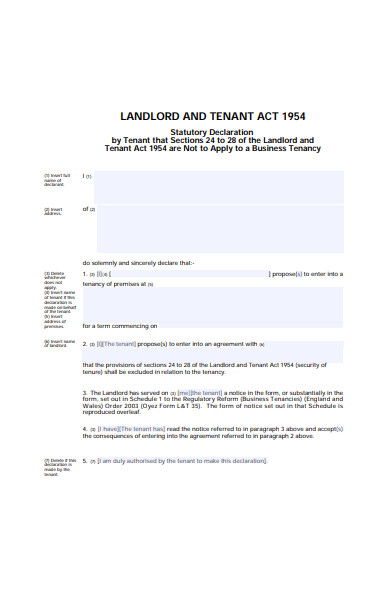 FREE 30+ Landlord and Tenant Forms in PDF | Ms Word | XLS
