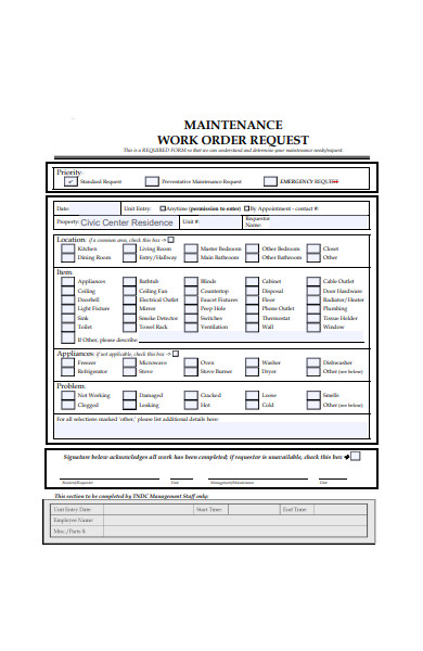 FREE 26+ Repair Work Order Form in PDF | Ms Word