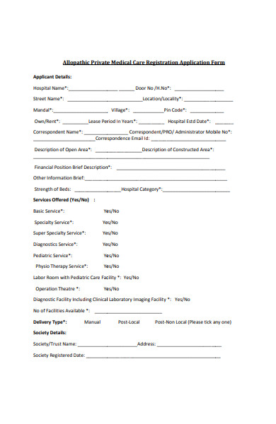 FREE 30+ Medical Application Forms in PDF | MS Word (.doc)