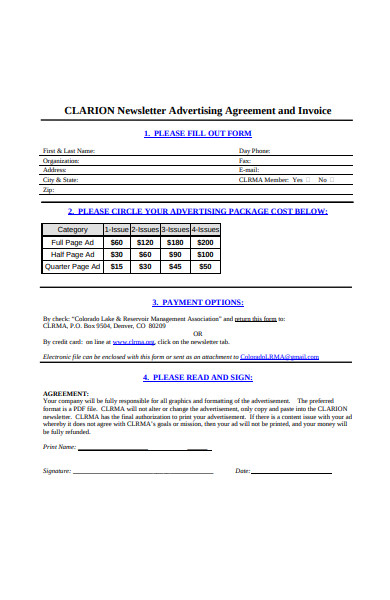 FREE 20+ Advertising Agreement Forms in PDF | Ms Word