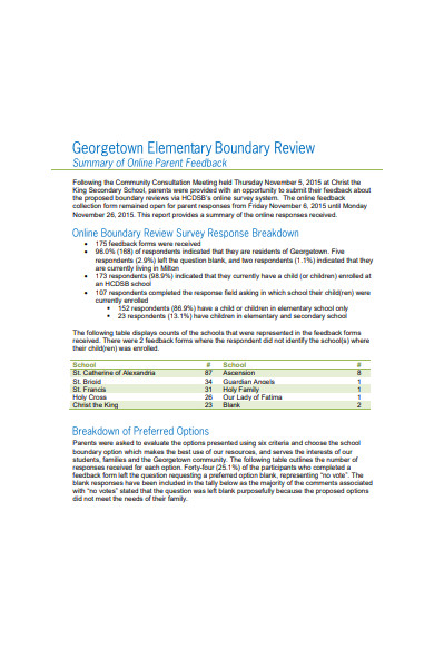 FREE 32+ Parent Feedback Form Samples, PDF, MS Word, Google Docs, Excel