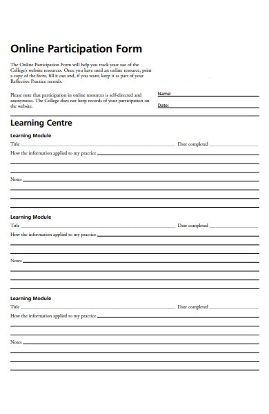 FREE 50+ Participation Forms in PDF | MS Word