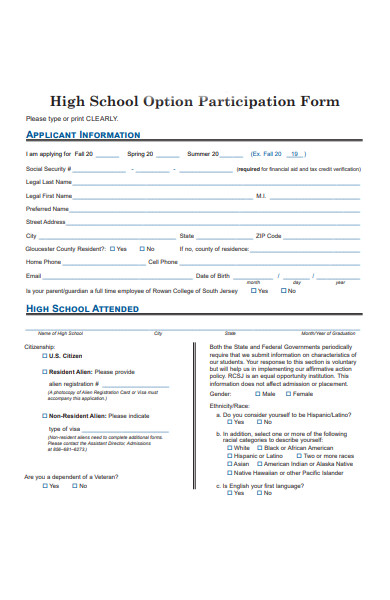 FREE 50+ Participation Forms in PDF | MS Word