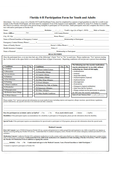 FREE 50+ Participation Forms in PDF | MS Word