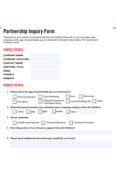 FREE 50+ Inquiry Forms in PDF | MS Word (doc.)
