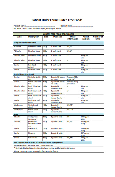 FREE 51+ Food and Beverage Order Forms in PDF | Ms Word
