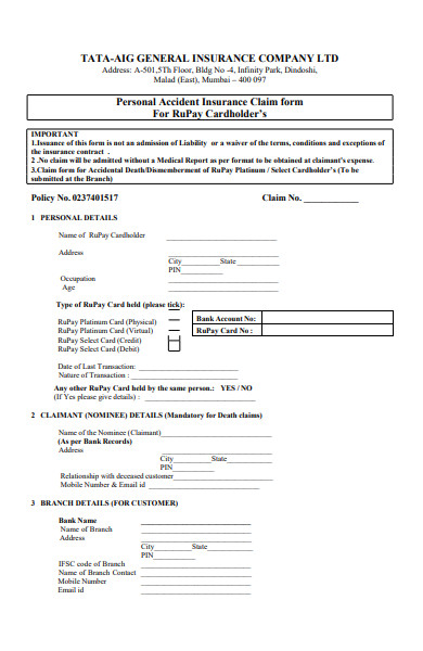 FREE 25+ Insurance Forms in PDF | MS Word