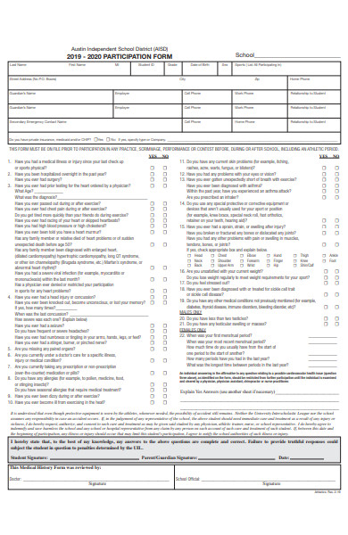 FREE 50+ Participation Forms in PDF | MS Word