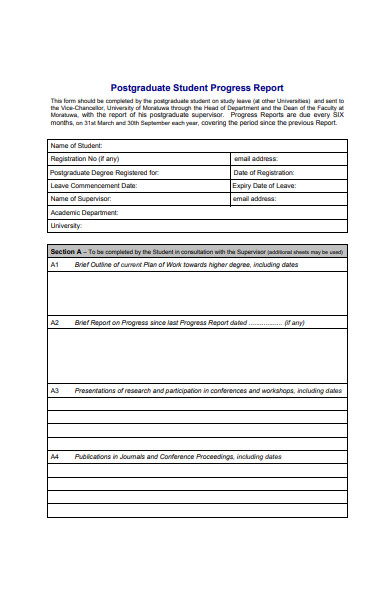 FREE 35+ Student Progress Report Form Samples, PDF, MS Word, Google Docs
