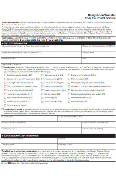 FREE 29+ Employee Resignation Form Samples, PDF, MS Word, Google Docs
