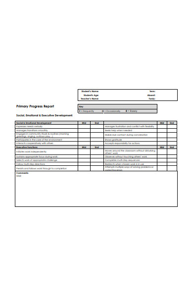 FREE 35+ Student Progress Report Form Samples, PDF, MS Word, Google Docs