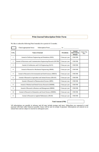 FREE 40+ Subscribe Forms in PDF | Ms Word (doc.)