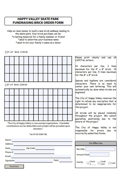 FREE 32+ Fundraising Order Forms in PDF | MS Word | XLS