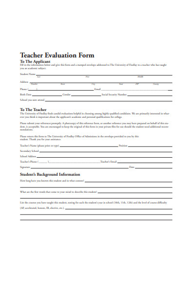 FREE 32+ Teachers Evaluation Forms in PDF | Ms Word