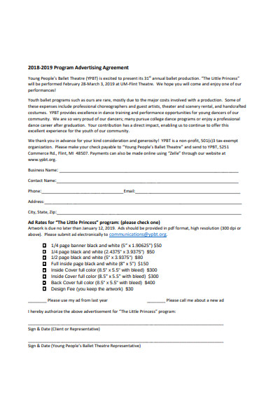 FREE 20+ Advertising Agreement Forms in PDF | Ms Word