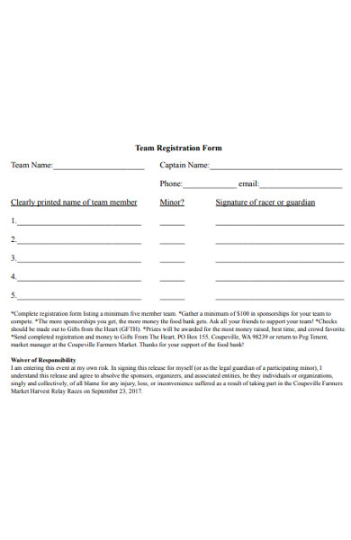 FREE 50+ Race Registration Form in PDF | Ms Word