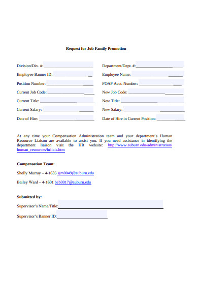 FREE 50+ Promotion Forms in PDF | MS Word