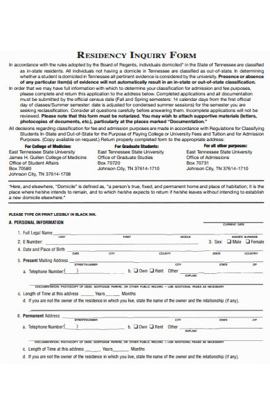 FREE 50+ Inquiry Forms in PDF | MS Word (doc.)