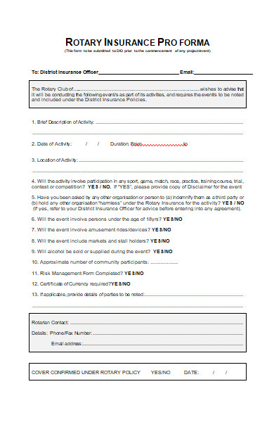 FREE 25+ Insurance Forms in PDF | MS Word