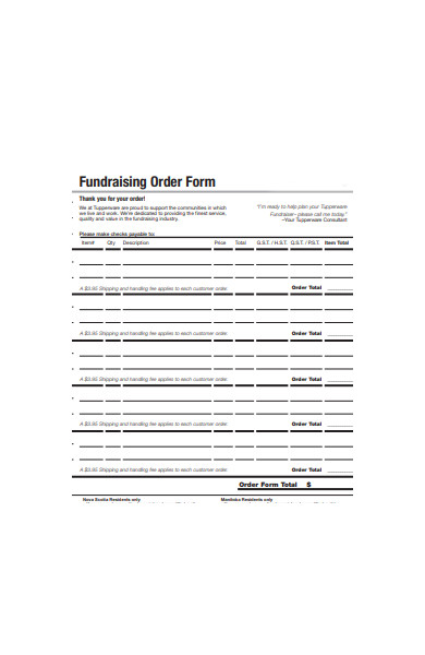 FREE 32+ Fundraising Order Forms in PDF | MS Word | XLS
