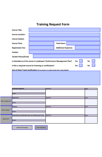 FREE 37+ Training Request Forms in PDF | Ms Word