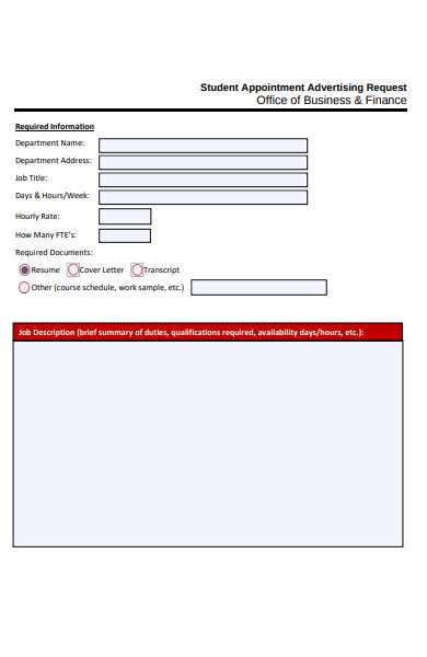 FREE 40+ Advertising Request Forms in PDF | MS Word