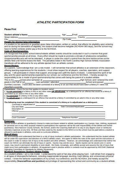 FREE 50+ Participation Forms in PDF | MS Word
