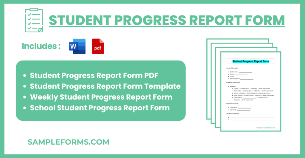 FREE 35+ Student Progress Report Form Samples, PDF, MS Word, Google Docs